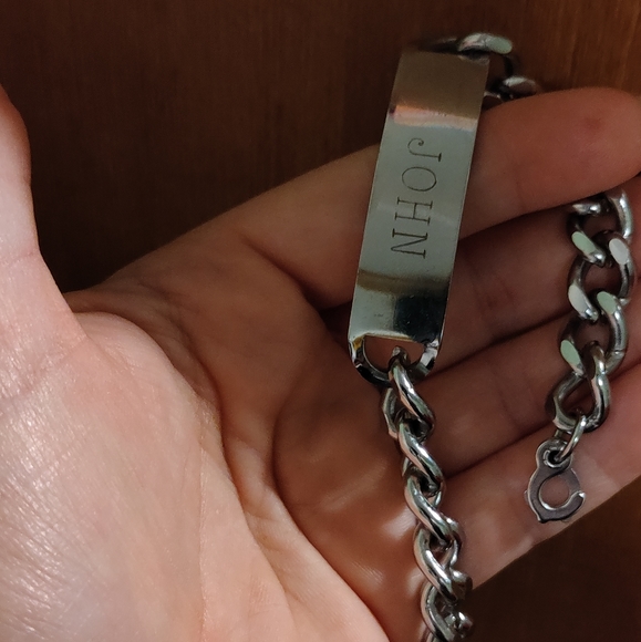 Accessories | Vintage John Name Id Bracelet | Poshmark